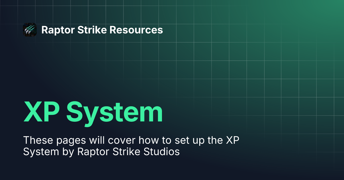 XP System | Raptor Strike Resources
