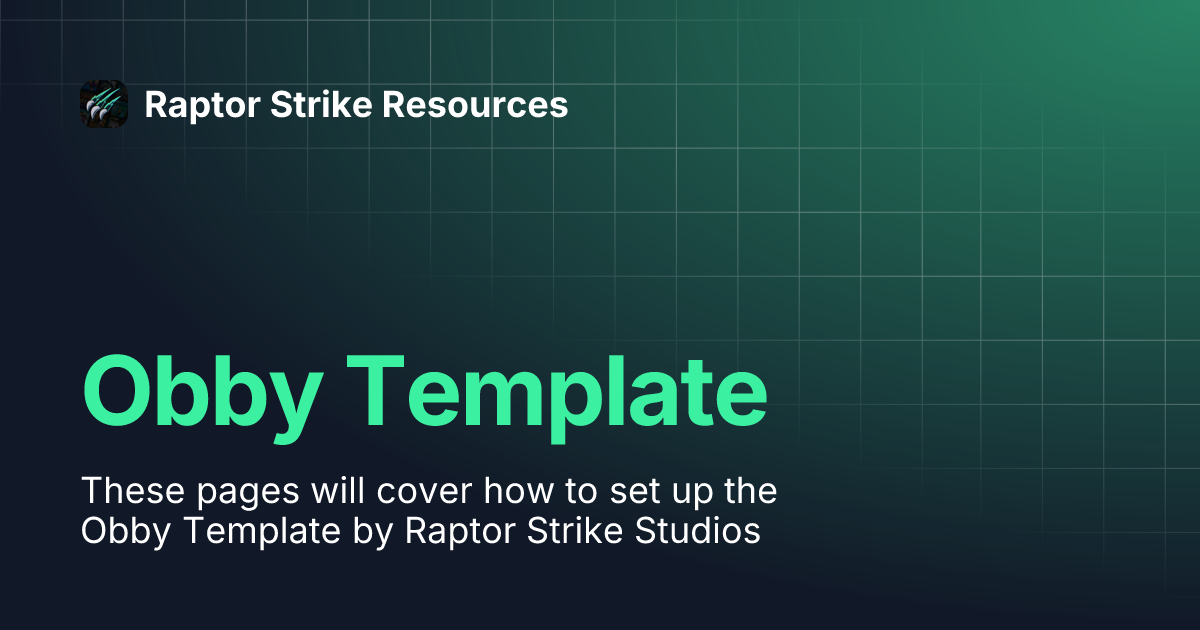 Obby Template | Raptor Strike Resources