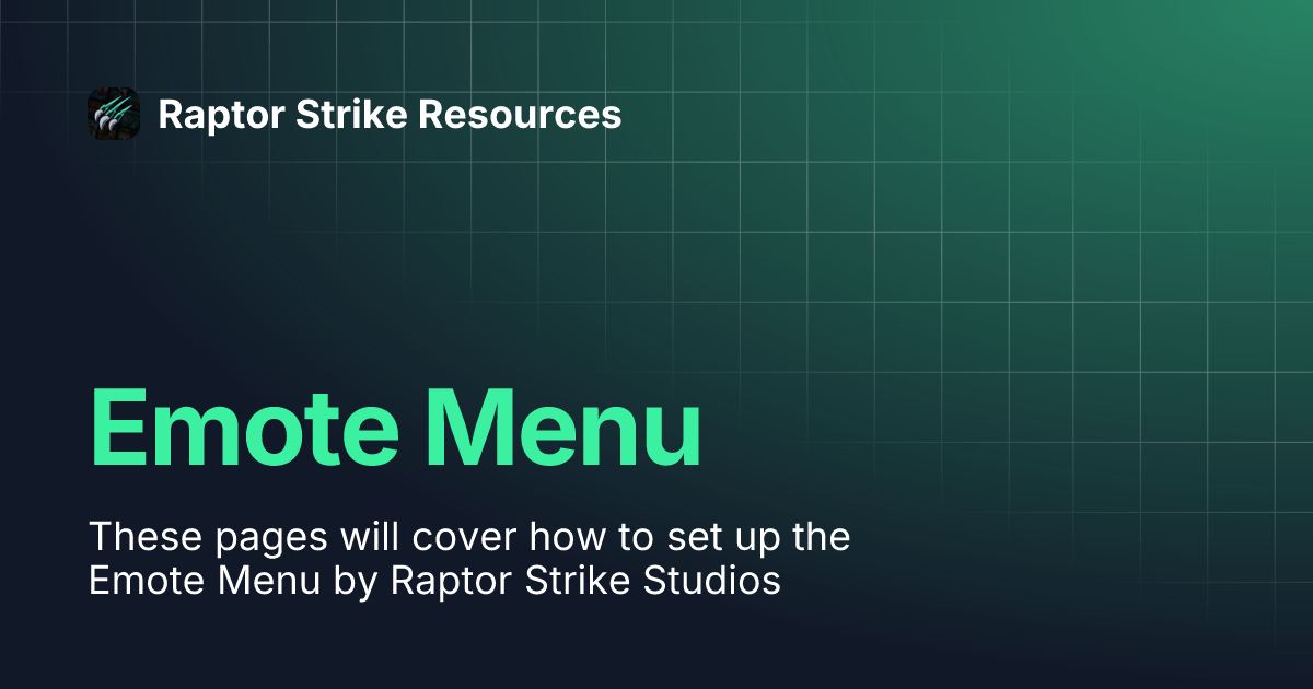Emote Menu | Raptor Strike Resources